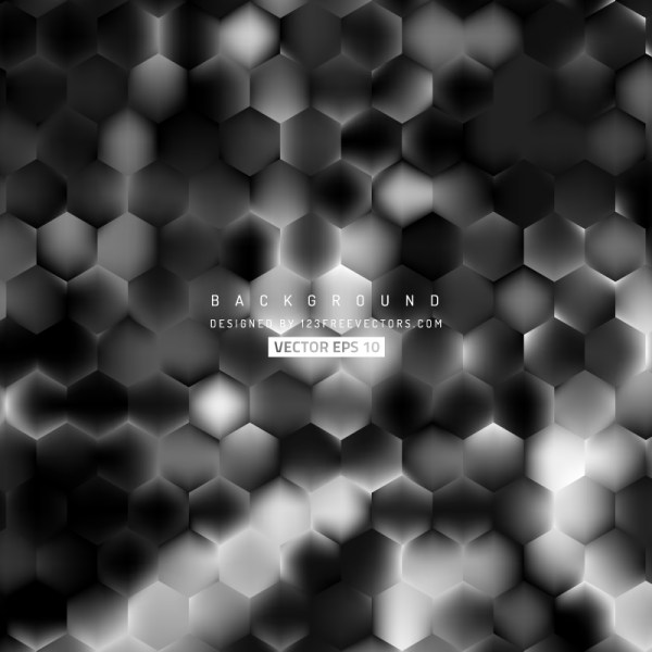 Abstract Black Hexagon Pattern Background Design