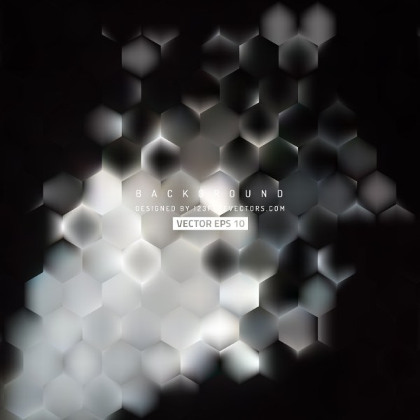 Abstract Black Hexagon Pattern Background Design