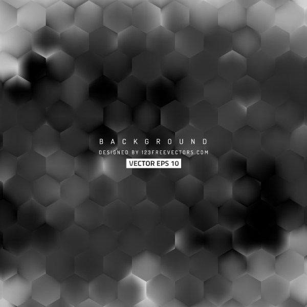Abstract Black Hexagon Pattern Background Design