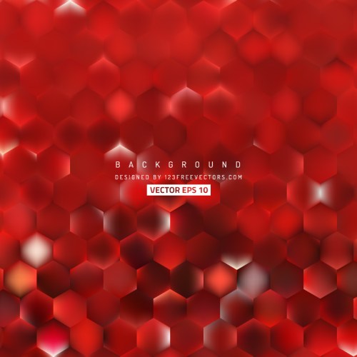 Abstract Red Hexagon Pattern Background Design