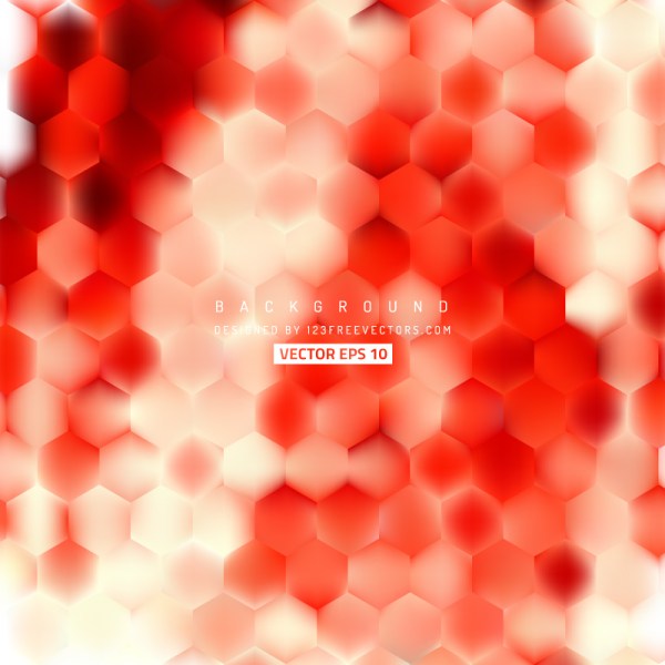 Abstract Red Hexagon Background Pattern