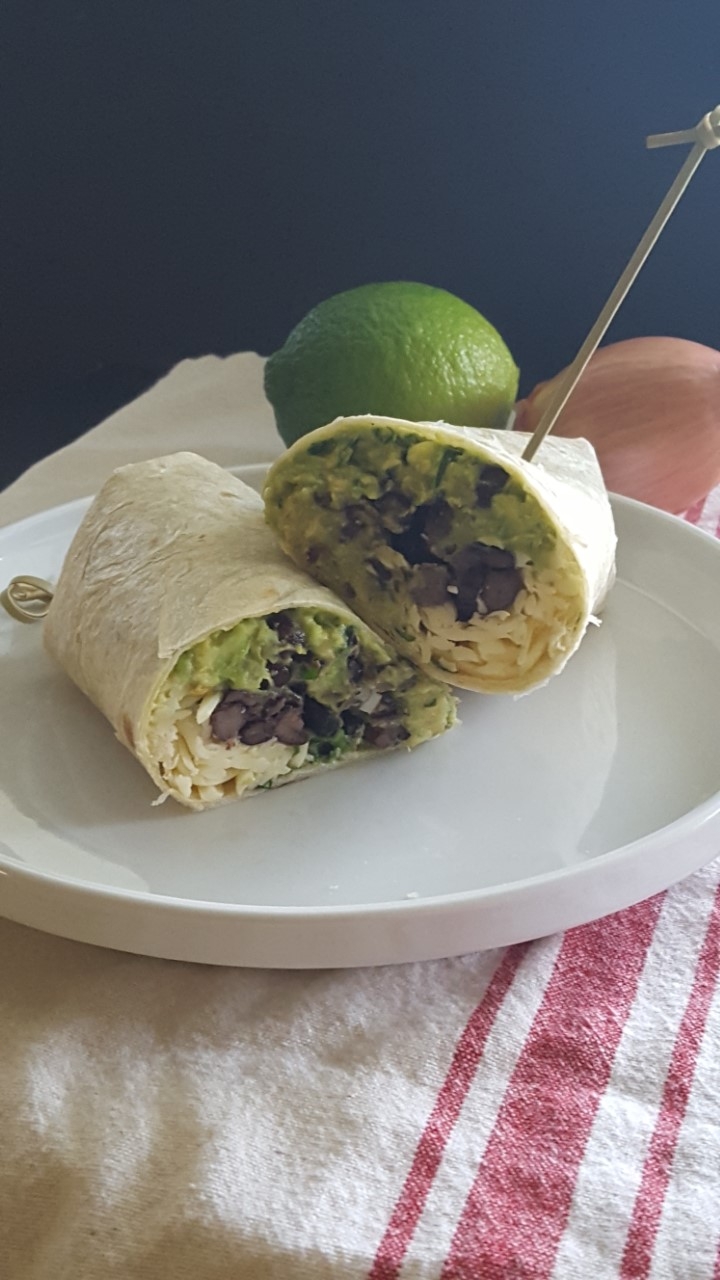 Guacamole Black Bean Wraps - Fix Me a Little Lunch