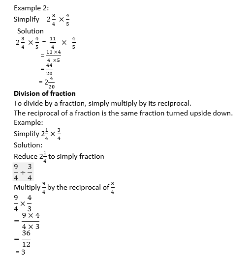 JSS1 First Term Mathematics Junior Secondary School → Fractions - StopLearn