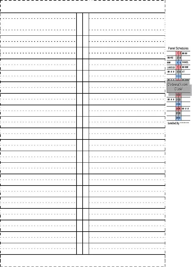 Circuit Breaker Panel Labels Pdf