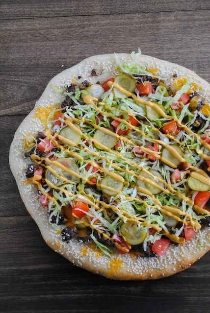 Cheeseburger Pizza Recipe - Foxes Love Lemons