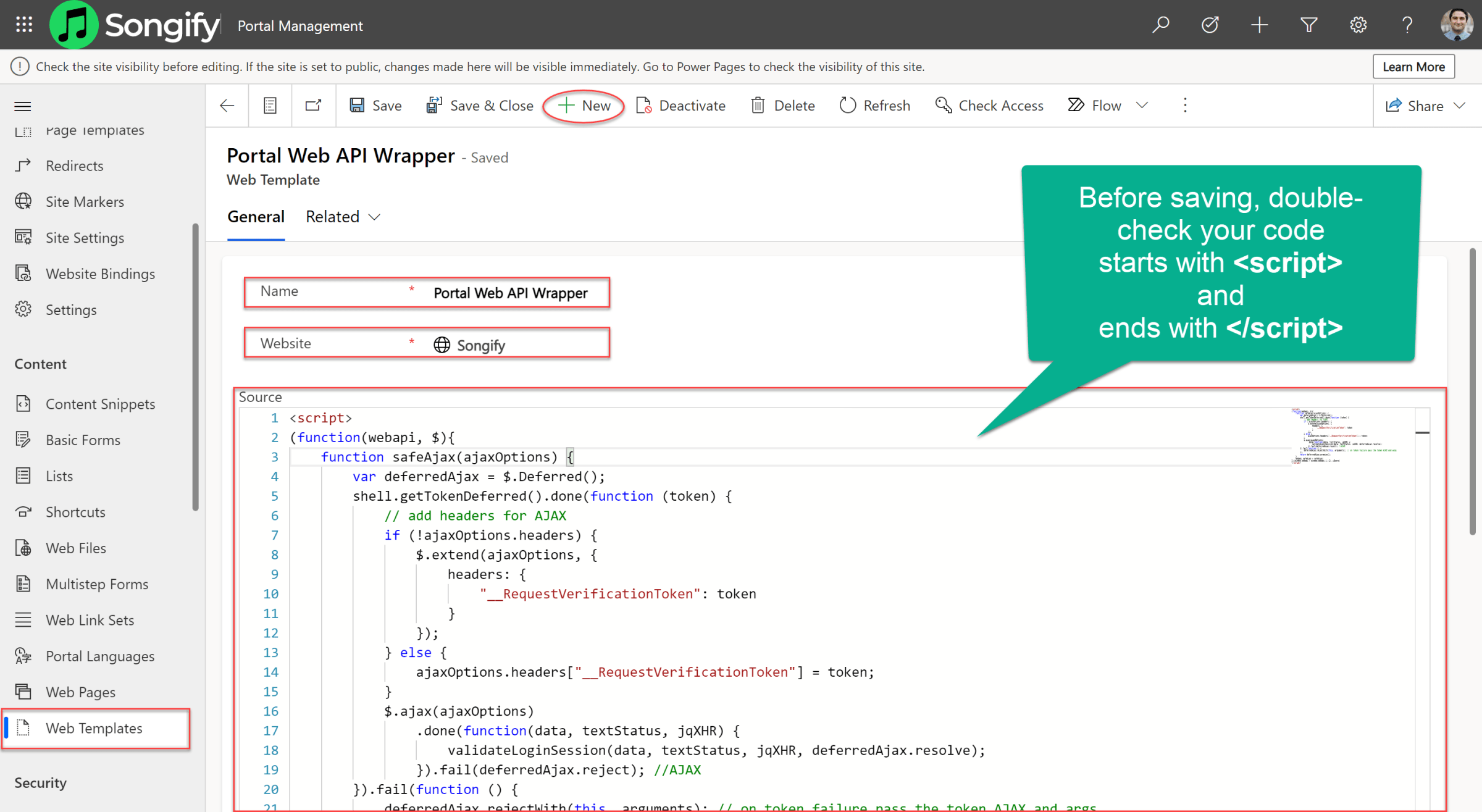 Authenticate with Power Pages’ Portal Web API using the Wrapper AJAX function – Franco Musso