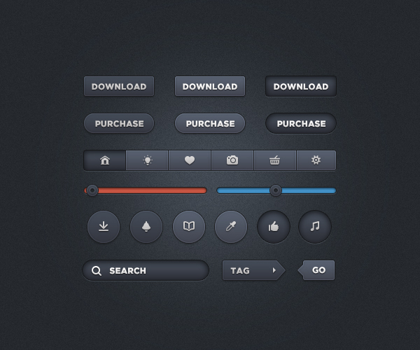 Dark UI Kit - - Fribly