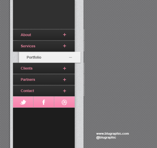 Vertical Drawer Style Web Menu - - Fribly