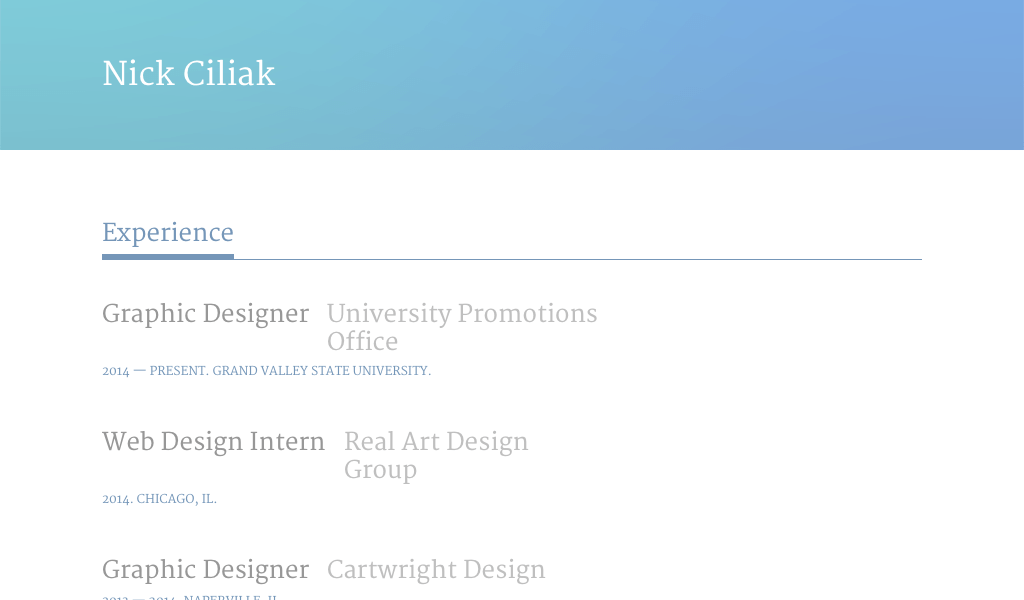 Simple Coded Resume - - Fribly