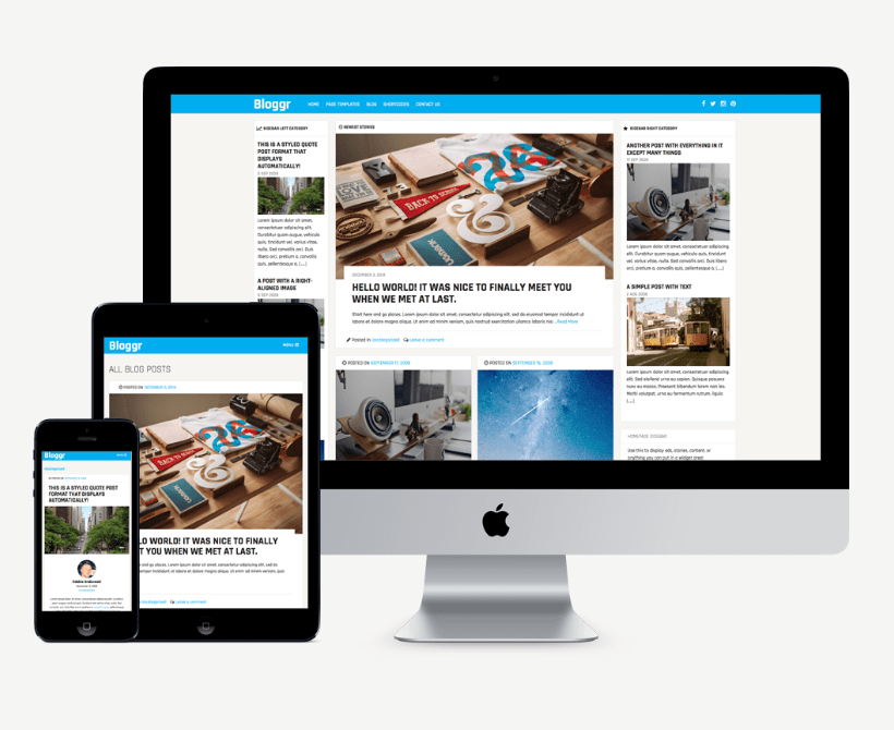 Bloggr Free WordPress Theme - - Fribly