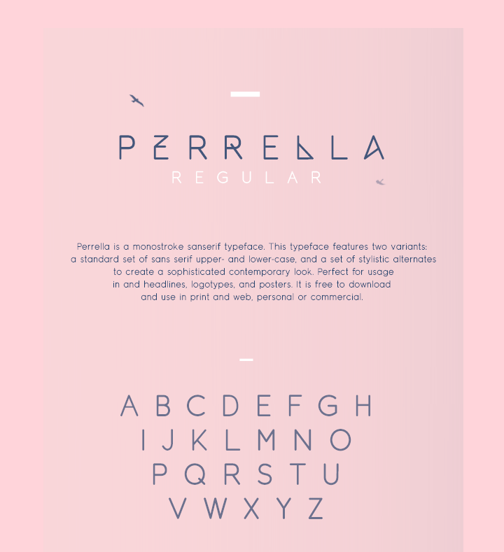 Perrella Free Typeface - - Fribly