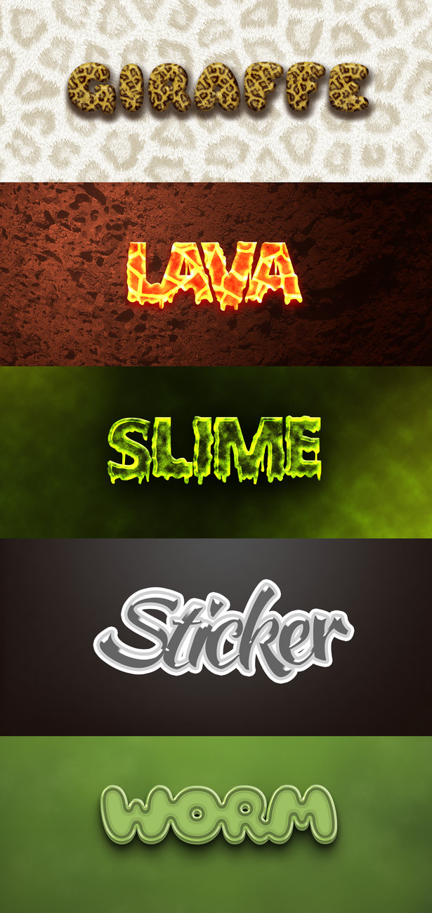 Free Text Effect Pack 3 - - Fribly