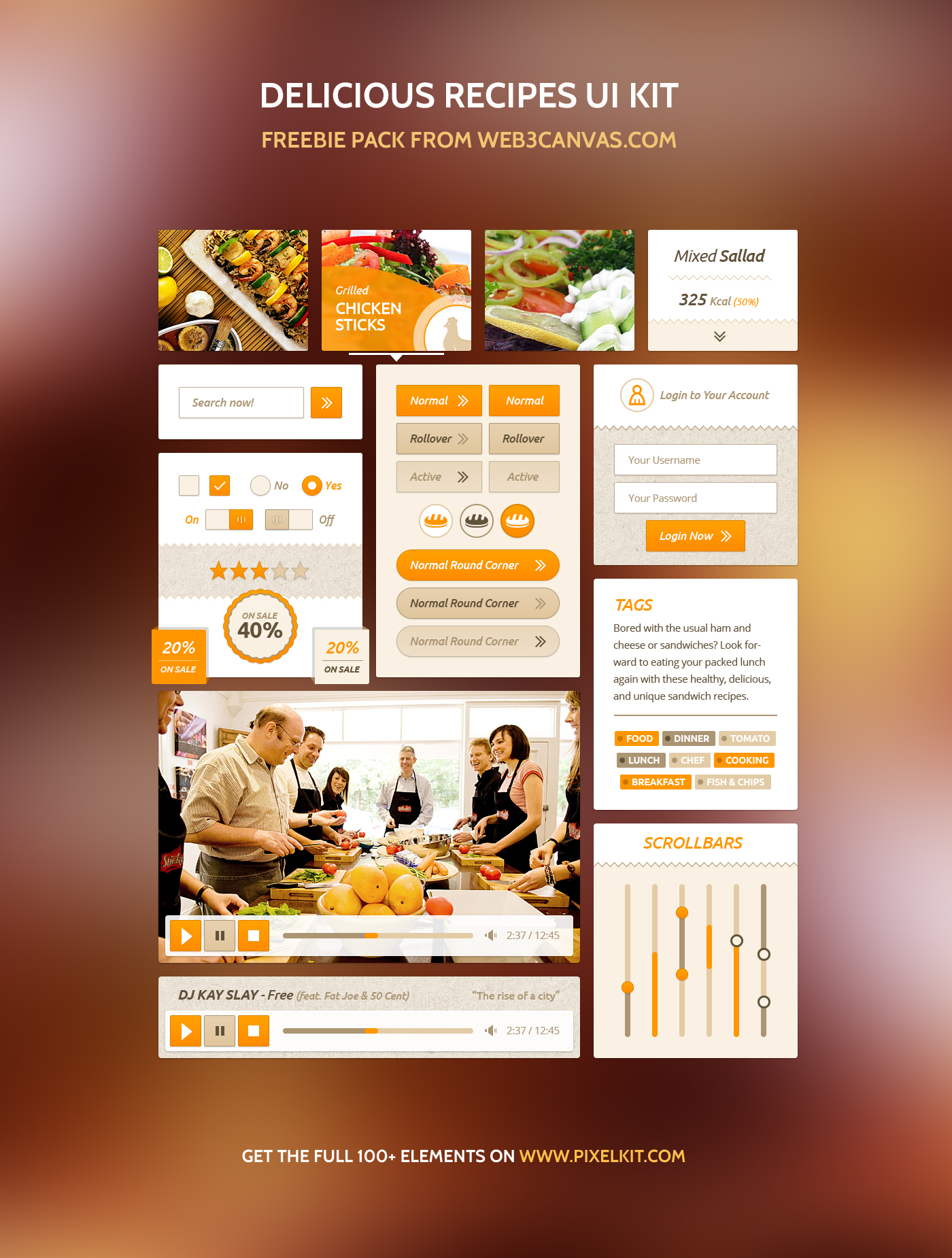 Delicious Recipe UI Kit [Exclusive] - - Fribly