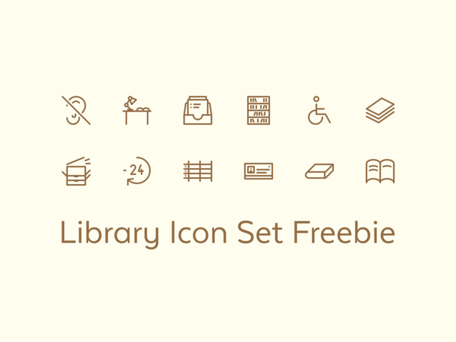 Free Library Icon Set - Icons - Fribly