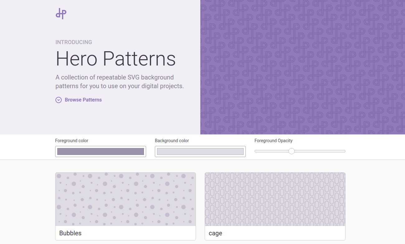 Hero Patterns - Freebies - Fribly