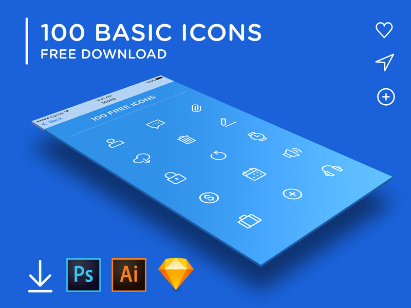 100 Minimal Rounded Vector Icons - Icons - Fribly