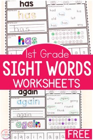 1St Grade Sight Words Worksheets Pdf Free Download Vegandivas NYC