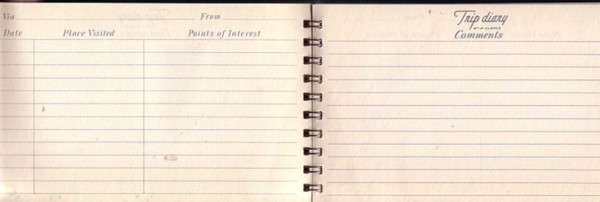 1940 Trip Diary | The Vintage Traveler