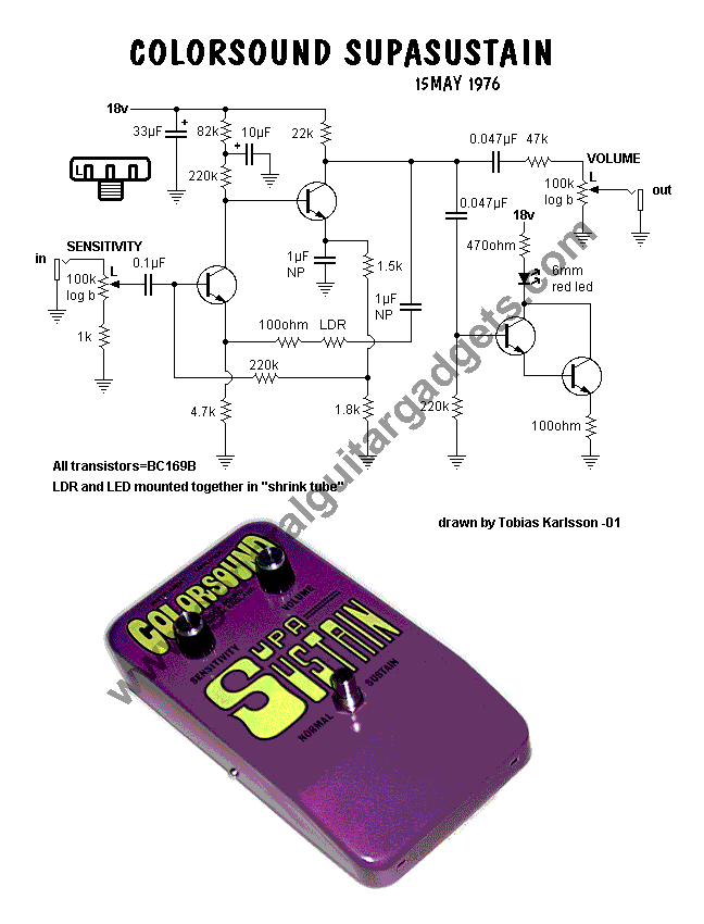 Guitar Effects Circuit Diagram
