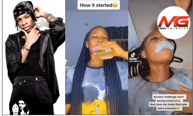 Lady almost Loses Life Drink Dettol Whiles Performing Alcohol challenge