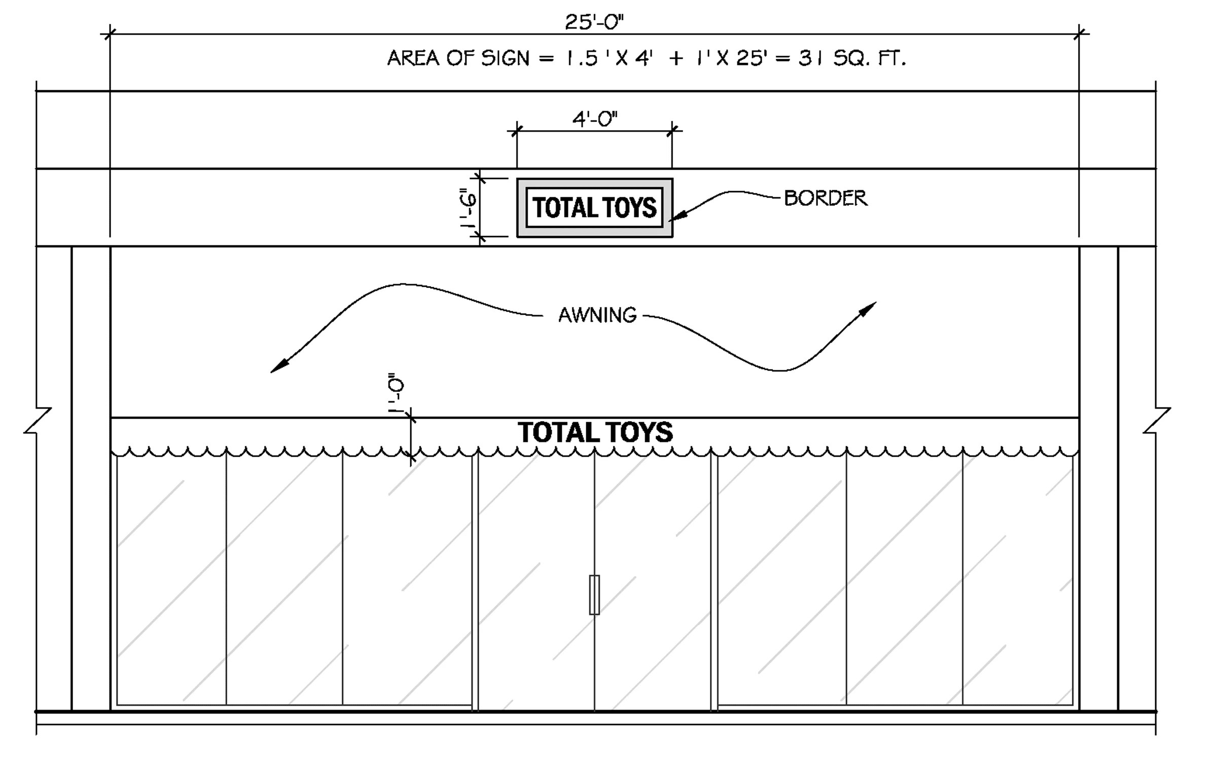 The area of a sign in Alexandria, VA | Gaddis Architect