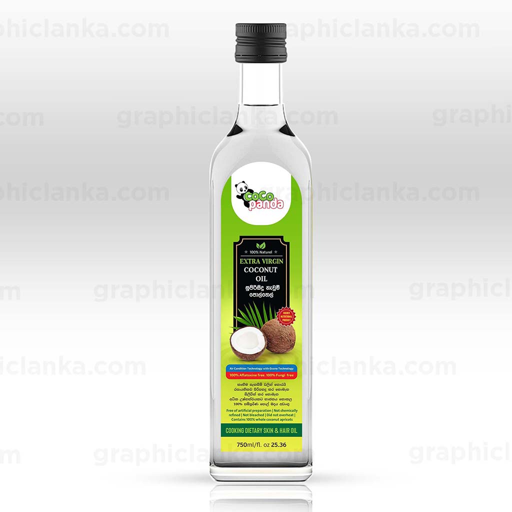 CocoPanda Virgin Coconut Oil Label - Graphic Lanka