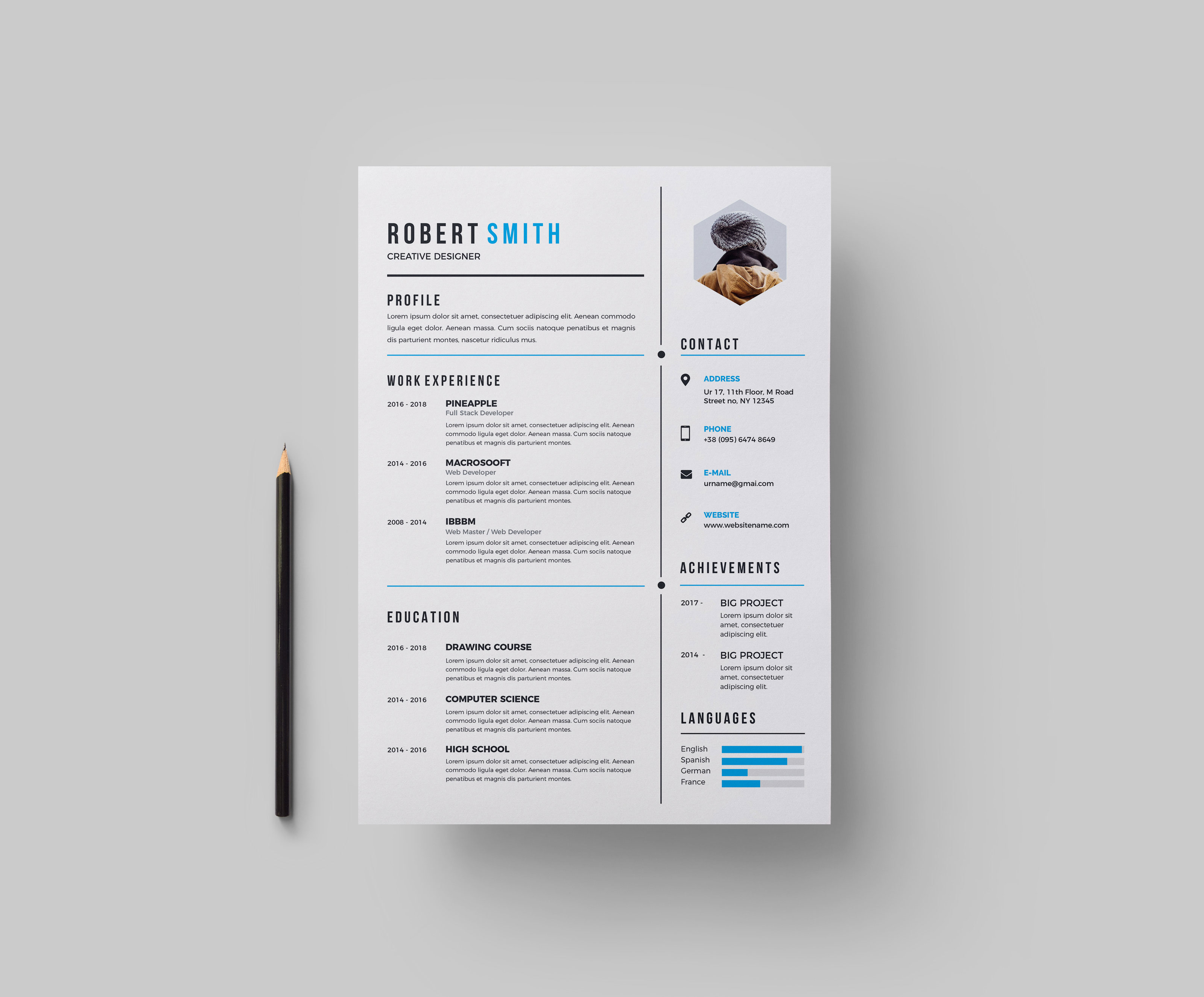 Perfect CV Design Template - Graphic Templates
