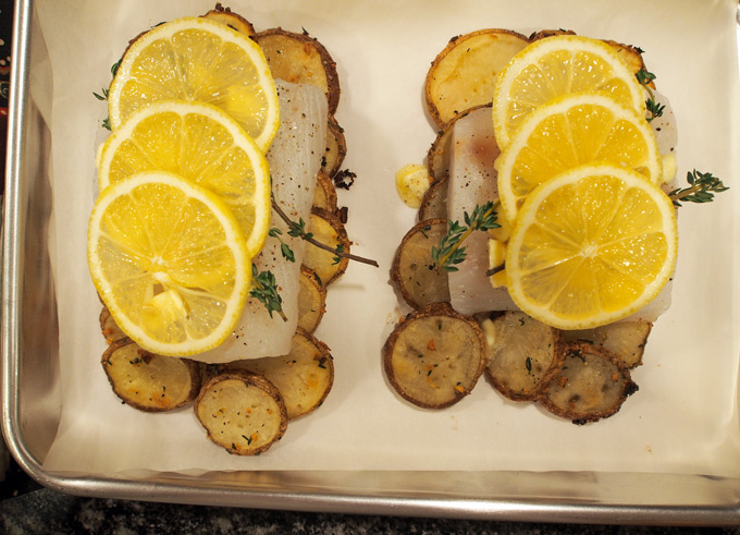 Lemon Cod with Crispy Potatoes – Gravel & Dine
