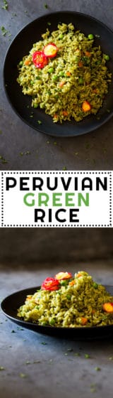 Peruvian Green Rice - Green Healthy Cooking