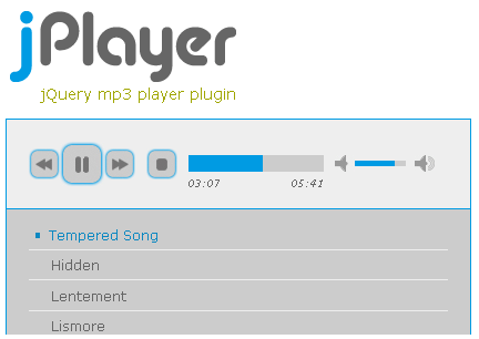 Open Source Javascript Mp3 Player - jQuery MP3 Player Plugin | Greepit