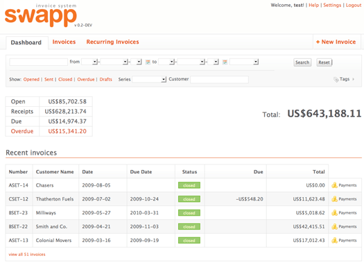 Open Source Invoicing and Billing Software - Siwapp | Greepit