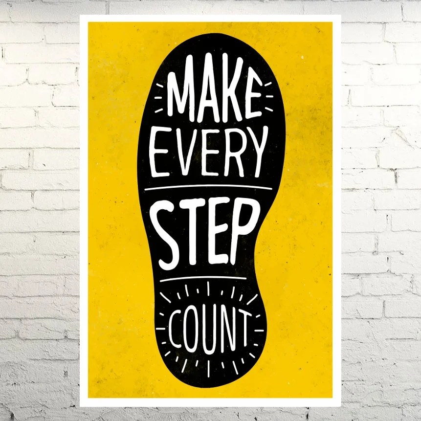 Make Every Step Count - Motivational Gym Posters | Fitness Wall Art for ...