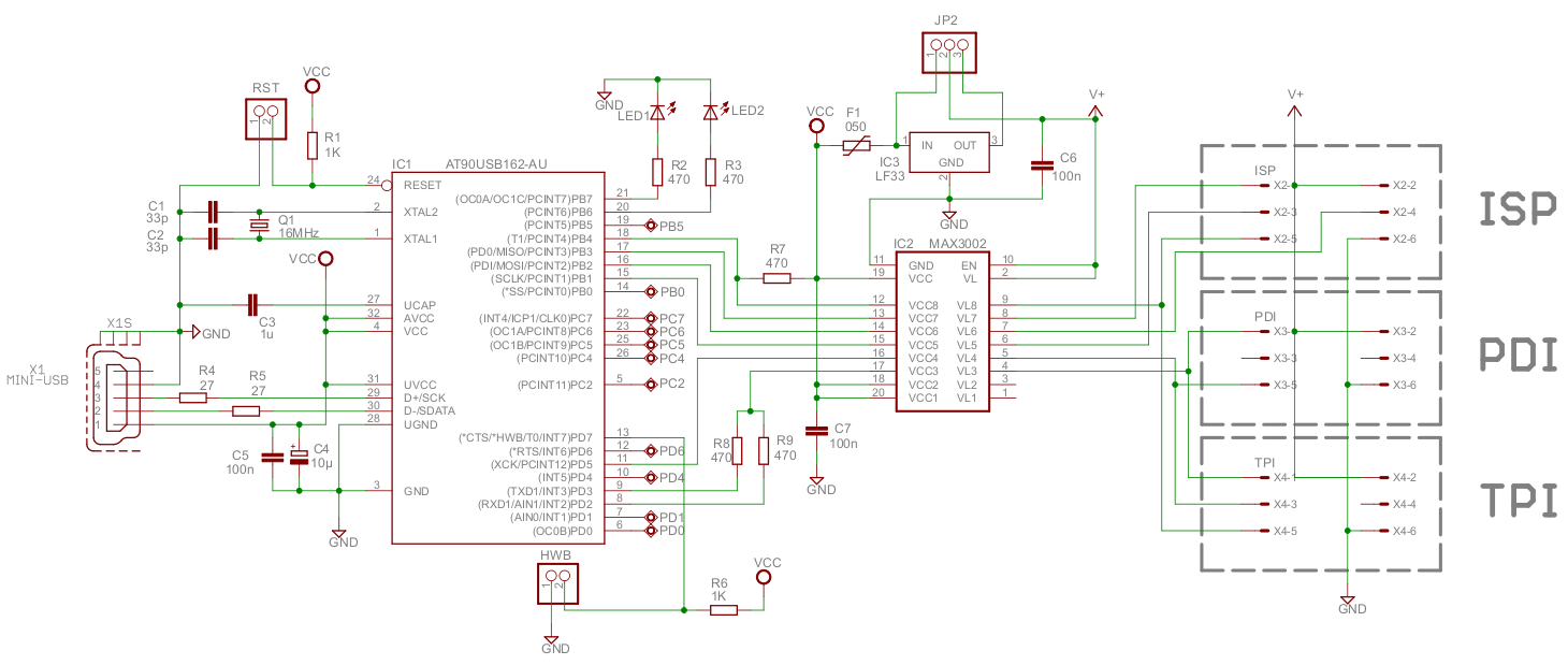 Schematic Diagram Of Pc Avr Dragon - Circuit Diagram