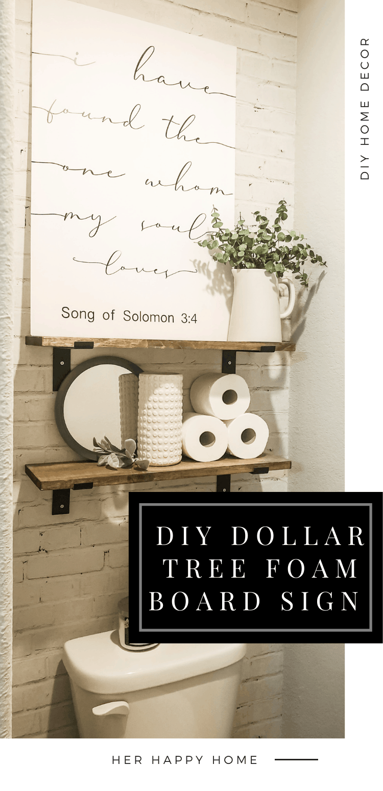 How to make a Farmhouse Sign From a $1 Piece of Foam Board (w/Free ...