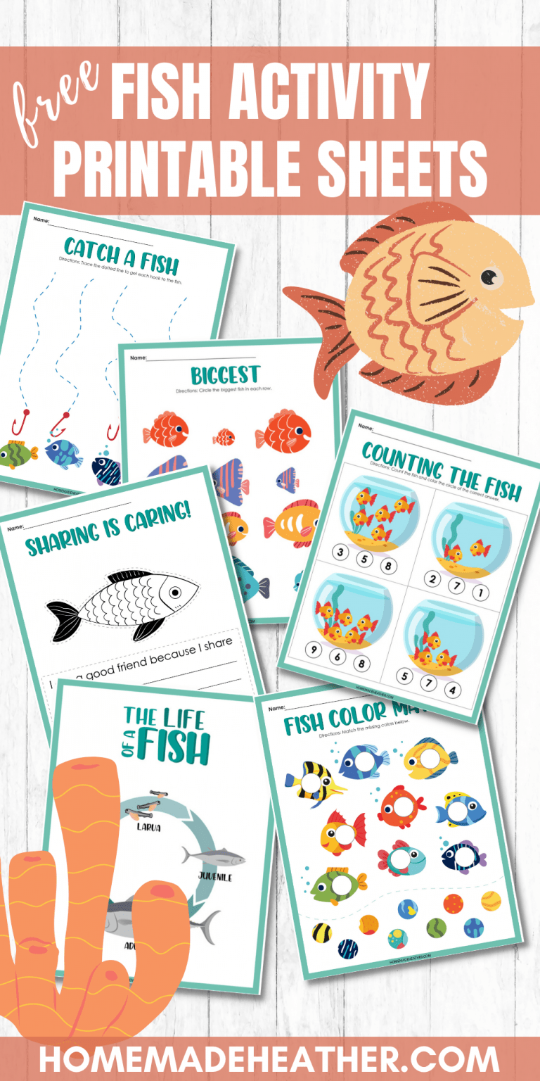 Fish Printable Activity Sheets » Homemade Heather