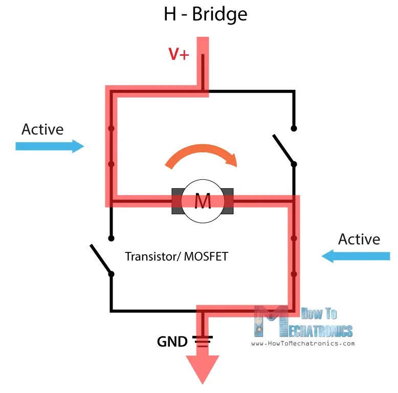 Arduino H Bridge Dc Motor Control Circuit - Circuit Diagram