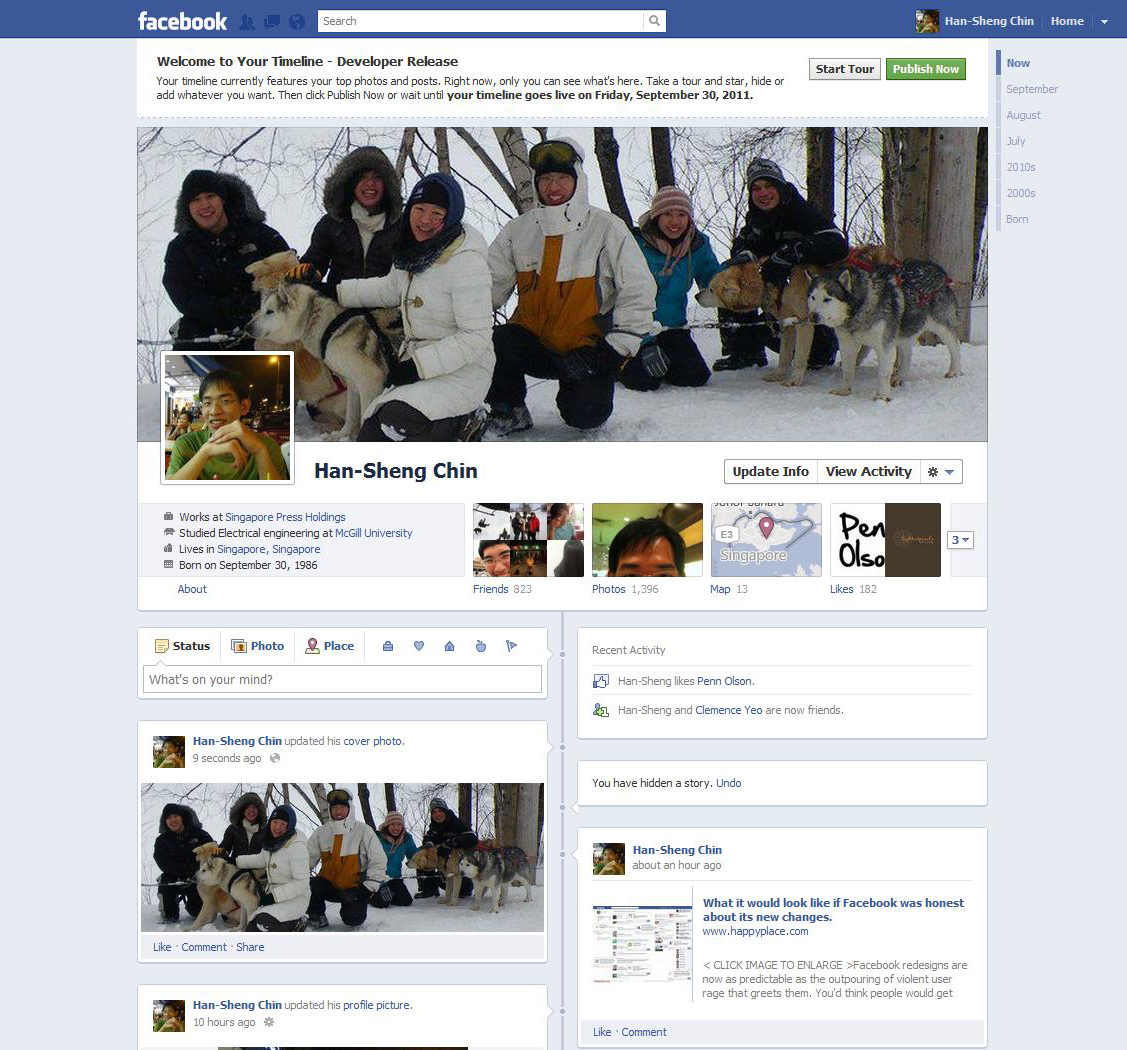 Facebook Timeline – hansvision