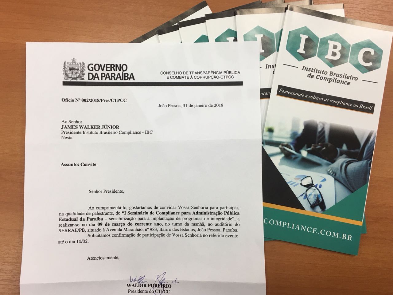 IBC Compliance | GOVERNO DA PARAÍBA FIRMA PARCERIA COM O IBC