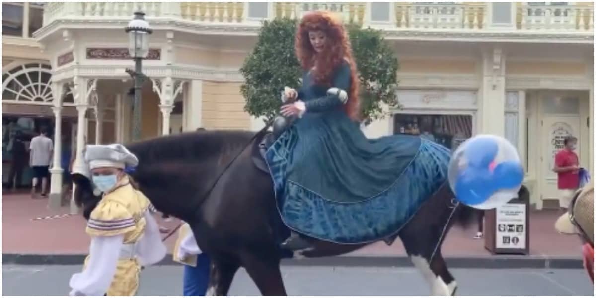 Princess Merida's Horse Gets Spooked On Reopening Day At Disney World