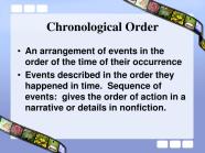 Definition Of Chronological Order Definitionjulh