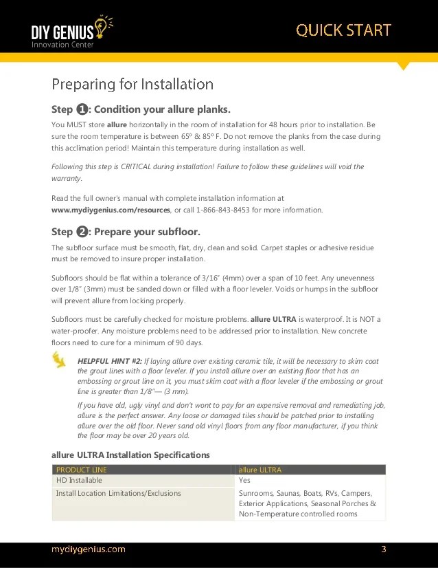 Allure Ultra Flooring Installation Instructions The Floors allure-ultra-flooring-installation-instructions-the-floors