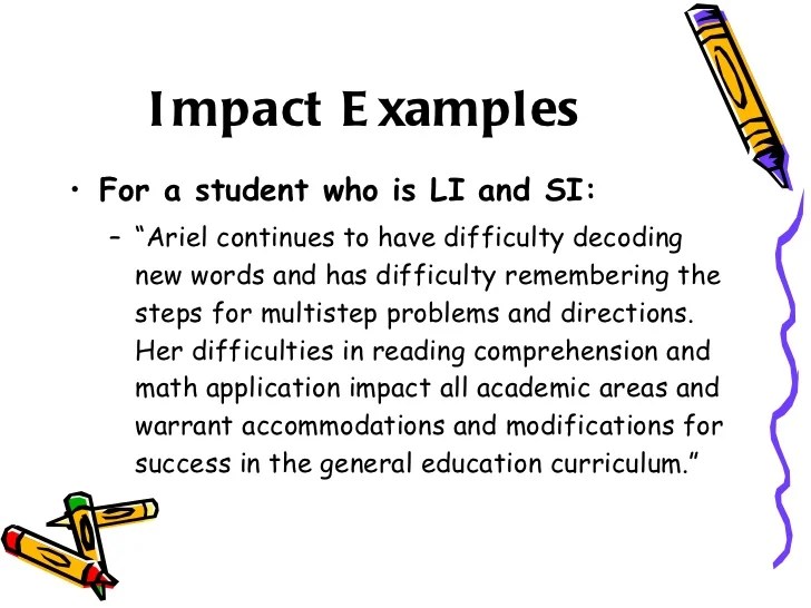 Iep Impact Statement Examples iep-impact-statement-examples