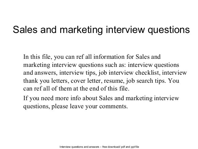 Sales And Marketing Interview Questions Unique Interview Questions sales-and-marketing-interview-questions-unique-interview-questions