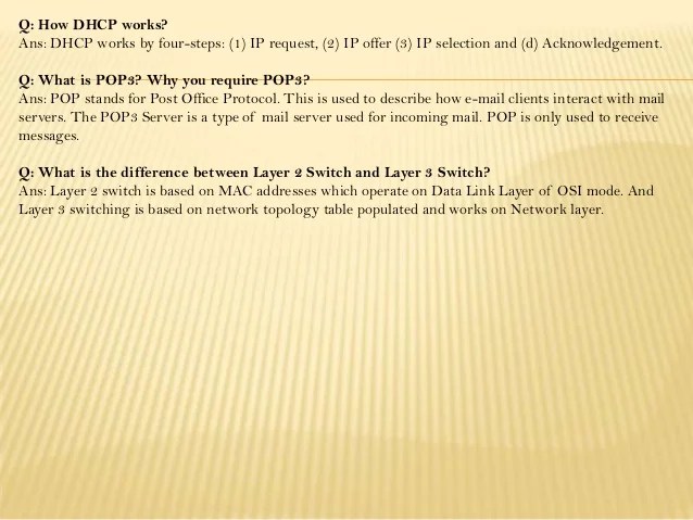 Network Engineer Interview Questions And Answers House For Rent