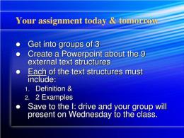 External Text Structures Definition DEFNITO