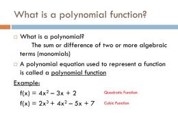 Definition Of Polynomial Function DEFINITION KLW