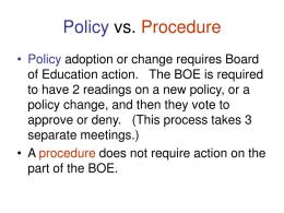 Definition Of Policy Vs Procedure DEFINITION GHW