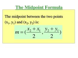 Midpoint Formula Definition Geometry DEFINITION GHW