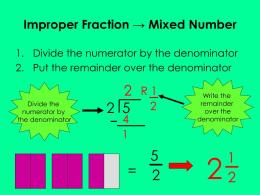 2 8 9 As A Improper Fraction AS CFRT