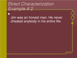 Which Sentence Is An Example Of Direct Characterization EXAMPLE BHJ